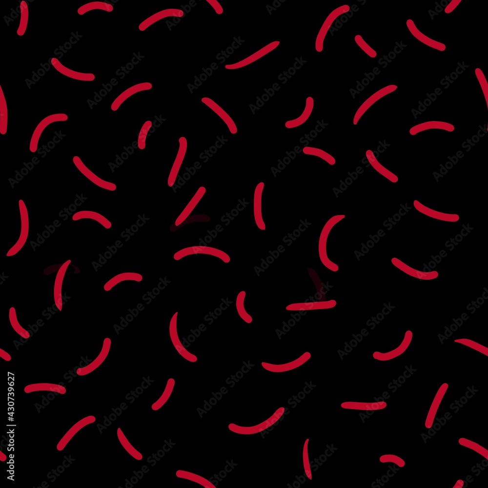 Seamless geometric pattern of red dashes on a black background. Design ...