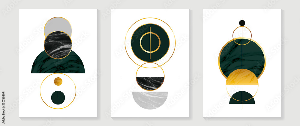 Abstract Math art background vector. Modern block color art wallpaper ...