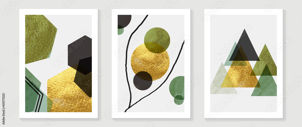 Abstract Math art background vector. Modern block color art wallpaper ...