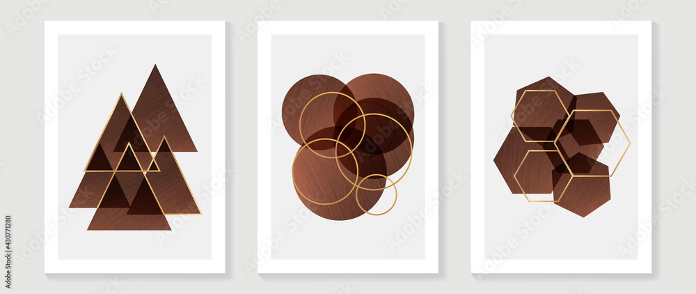 Abstract Math art background vector. Modern block color art wallpaper ...