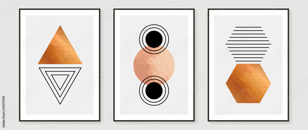 Abstract Math art background vector. Modern block color art wallpaper ...