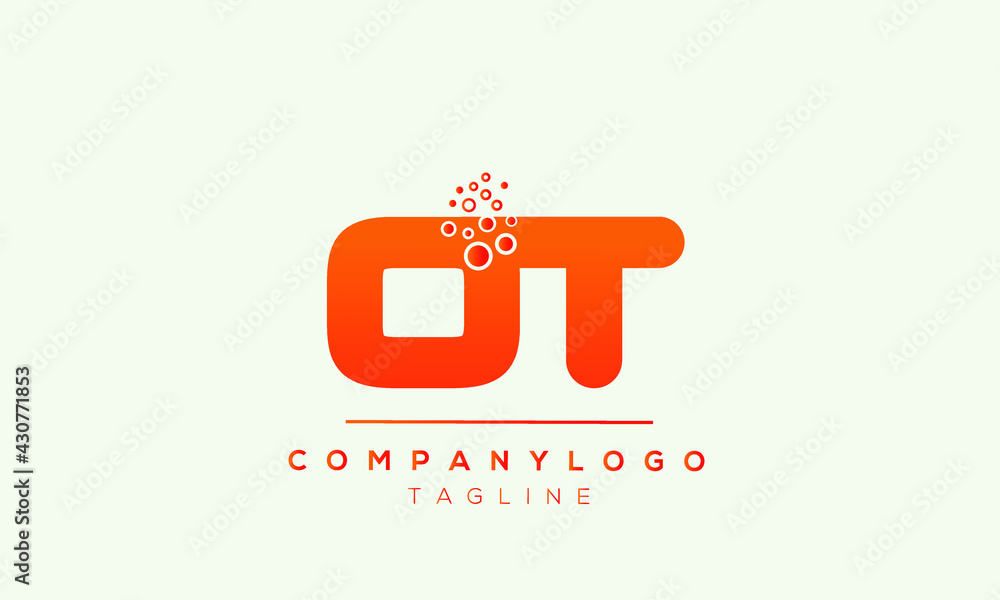OT initials monogram letter text alphabet logo design Stock Vector ...