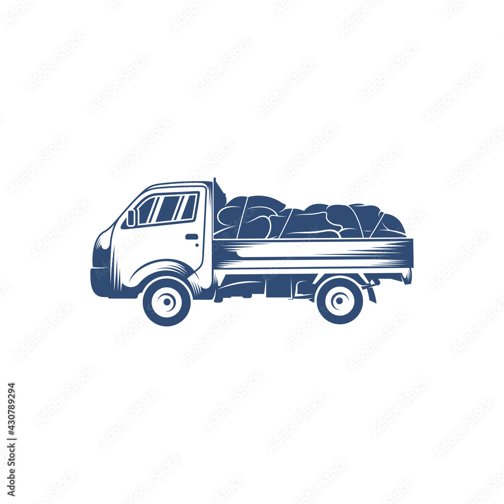 Vecteur Stock Pick up truck design vector illustration, Creative Pick ...