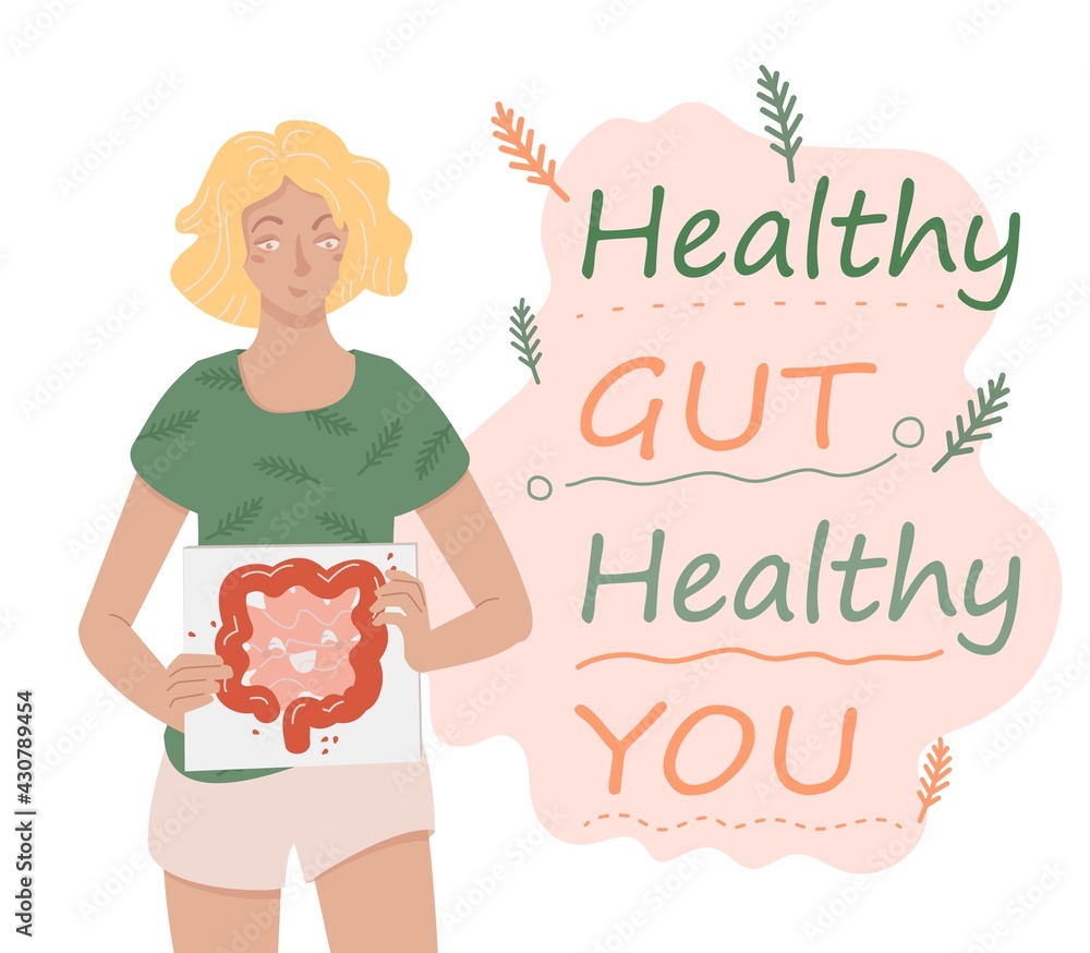 Why gut health matters. Horizontal vector poster. Stock Vector | Adobe ...
