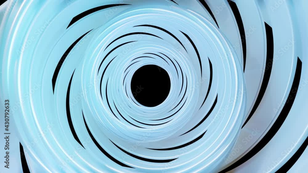 3D stylish abstract white background with rings or circles twisting in ...