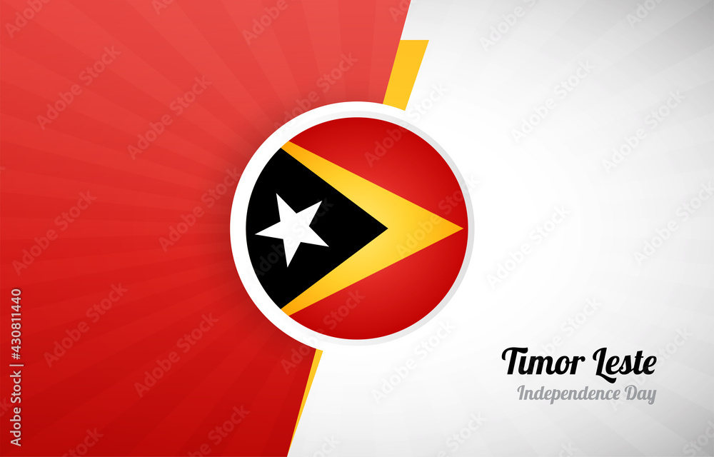 Vecteur Stock Happy independence day of Timor Leste greeting background ...