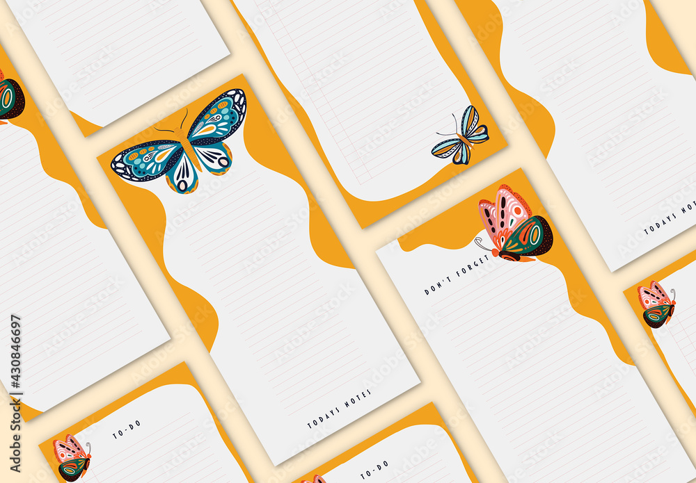 Butterfly Planner Set Stock Template | Adobe Stock