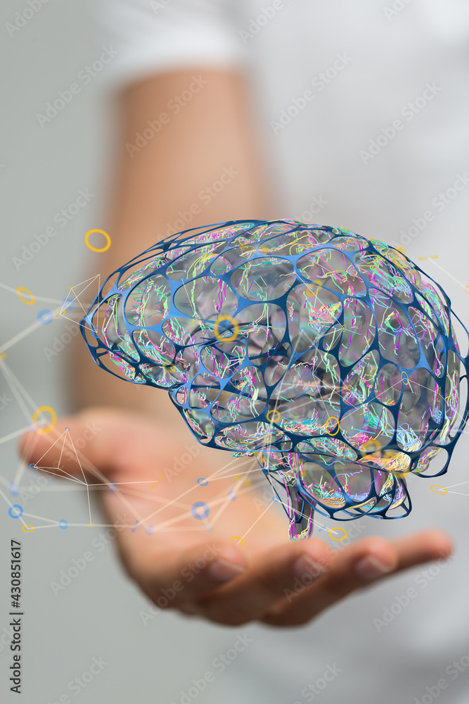 intelligence brain ai digtal 3d artificial intelligence Stock Photo ...