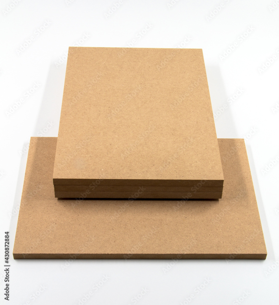 Raw MDF boards. They are used in the construction and furniture ...