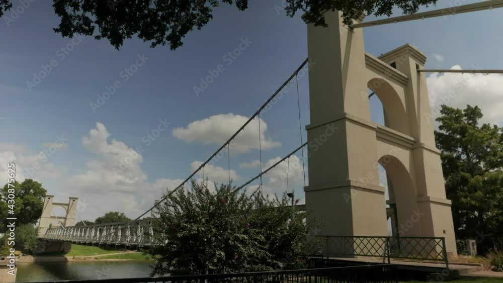 A time-lapse of the old suspension bridge in Waco, Texas. This ...