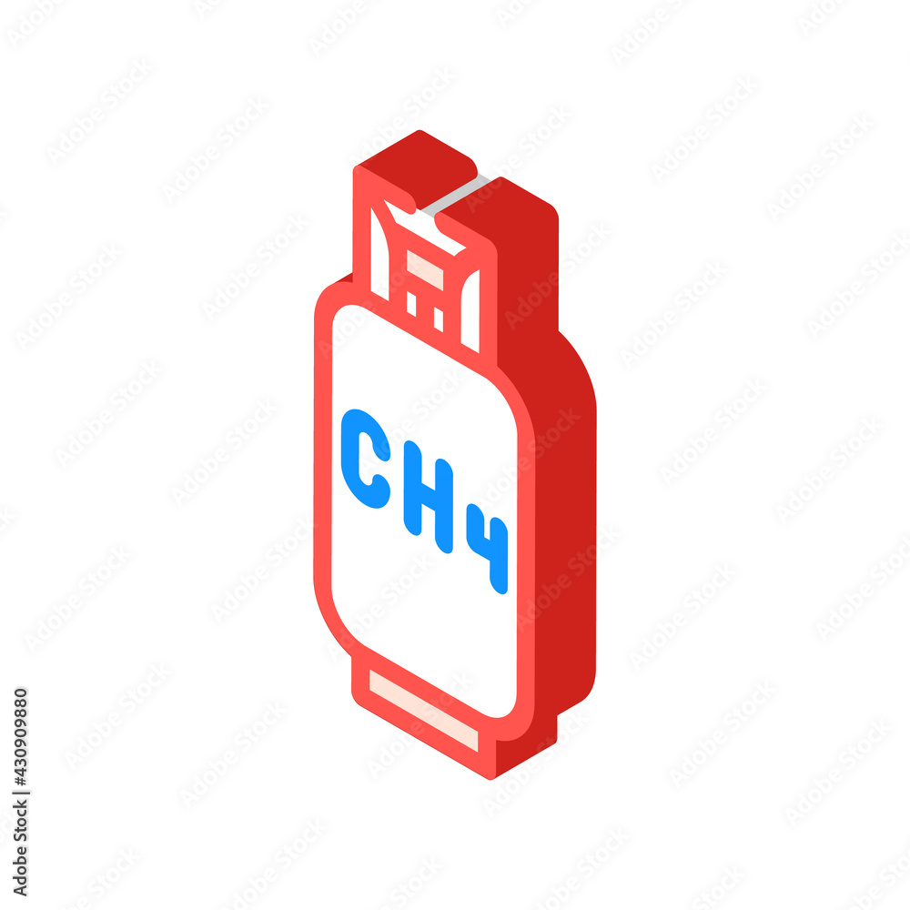 methane biogas isometric icon vector. methane biogas sign. isolated ...
