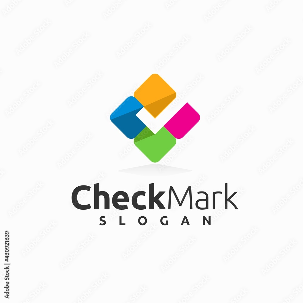 Check mark icon, check mark logo with full color concept Stock Vector ...