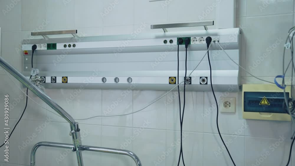 Medical equipment in the intensive care unit. Electrical appliances in ...