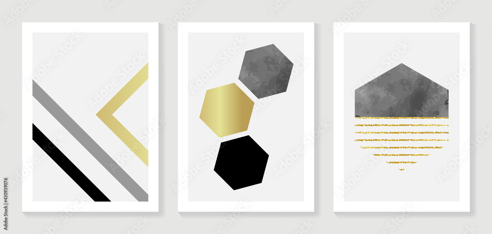 Abstract Math art background vector. Modern block color art wallpaper ...