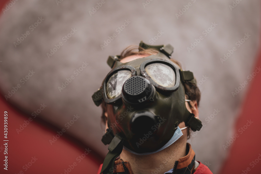 Shallow depth of field (selective focus) image with an old and worn out ...