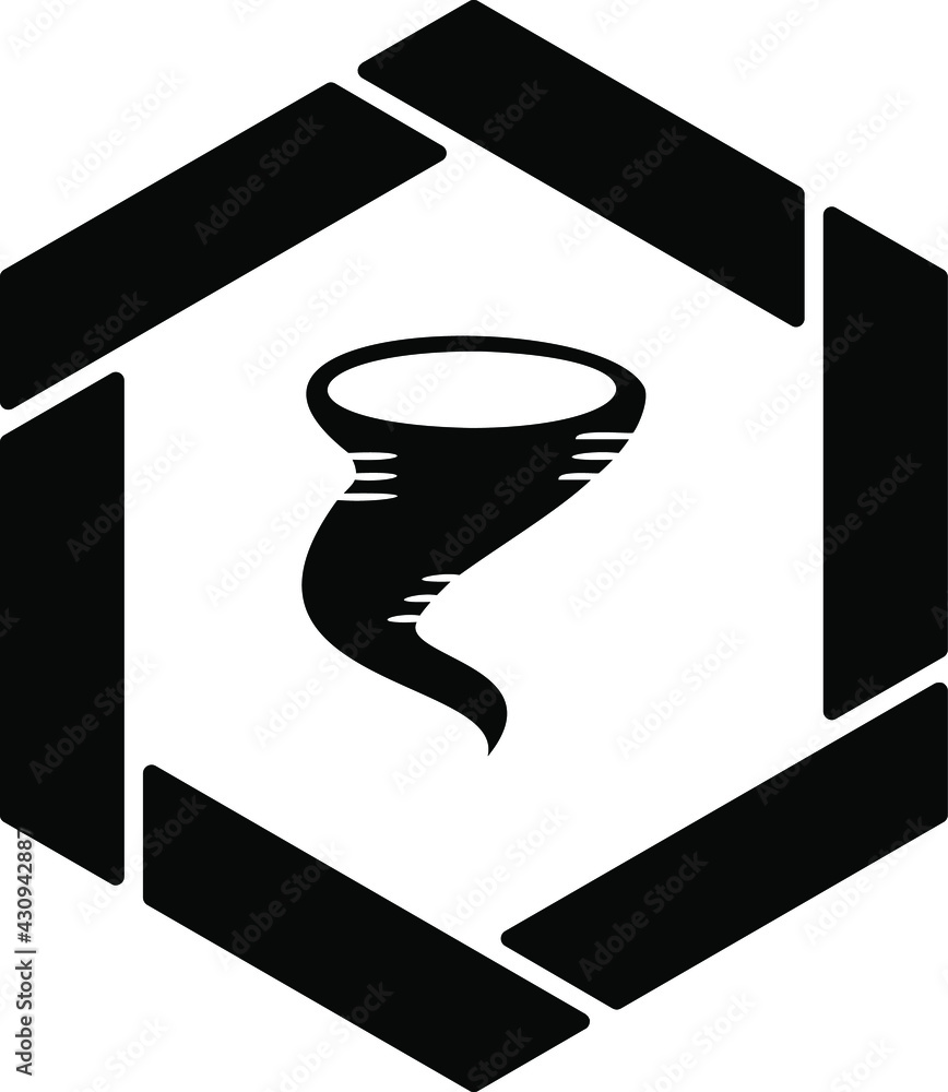 Tornado extreme weather Alert Concept, Tropical Cyclone Vector Icon ...