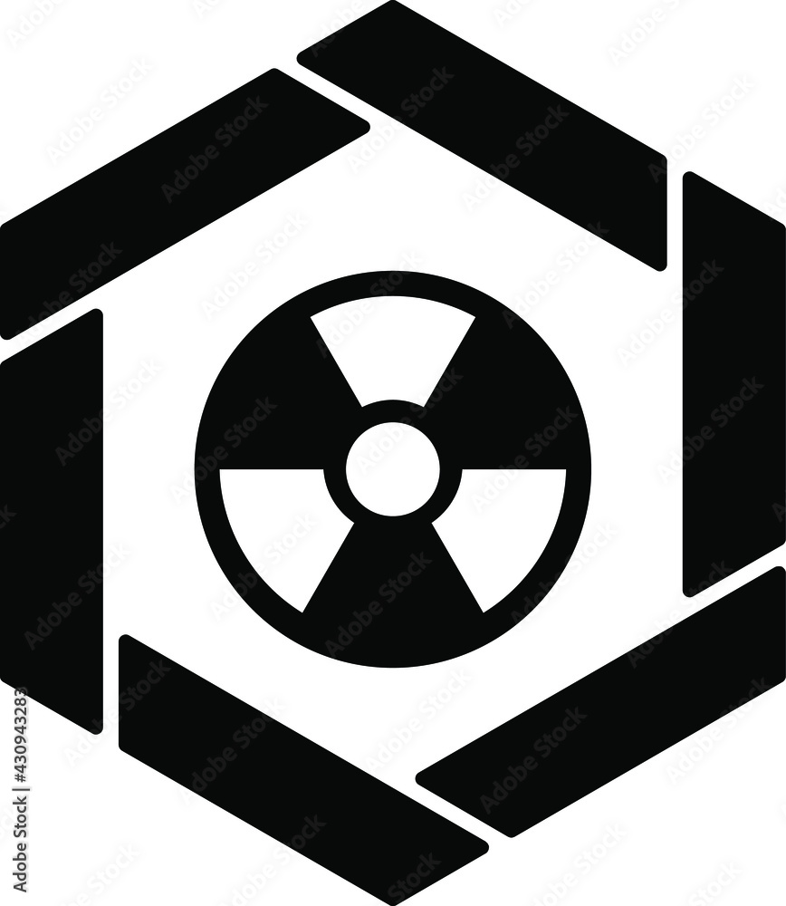 Radioactive atomic ionizing radiation danger Concept , biohazard risk ...