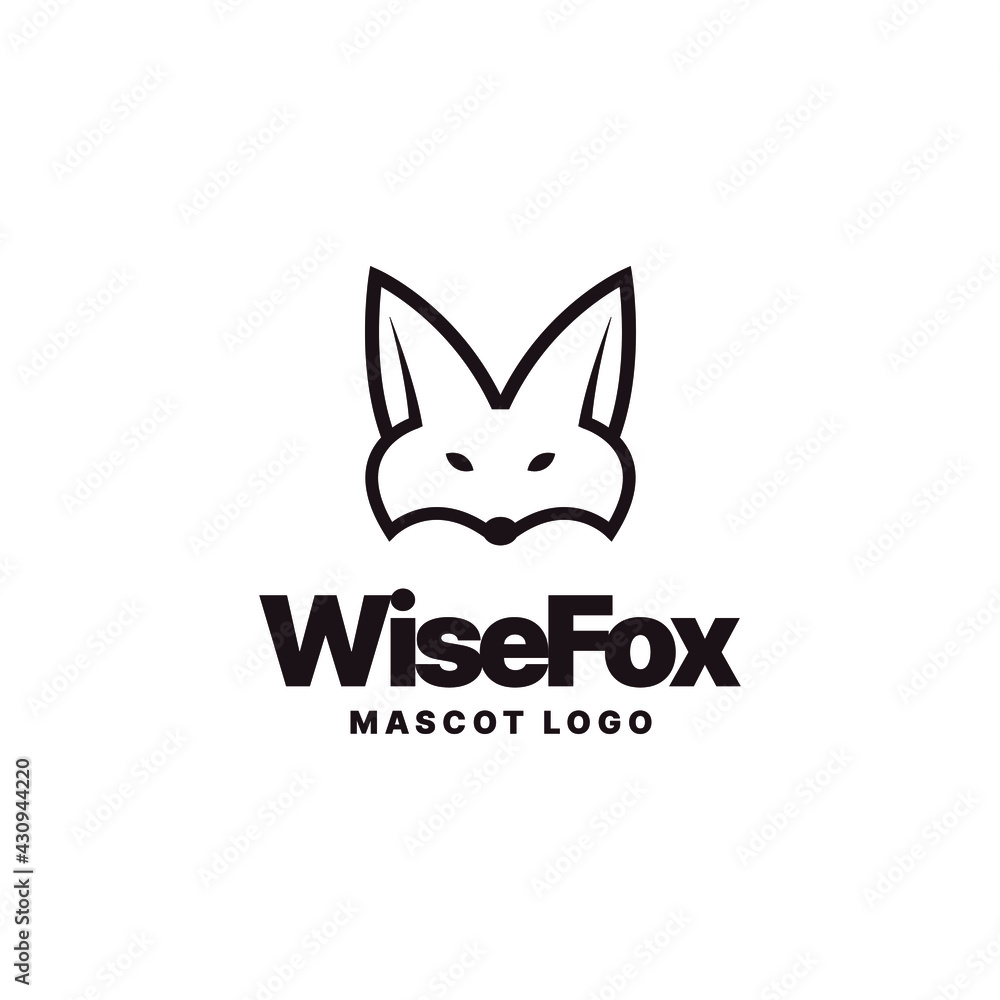 Fennec Fox Logo - Desert Fox Mascot Stock Vector | Adobe Stock