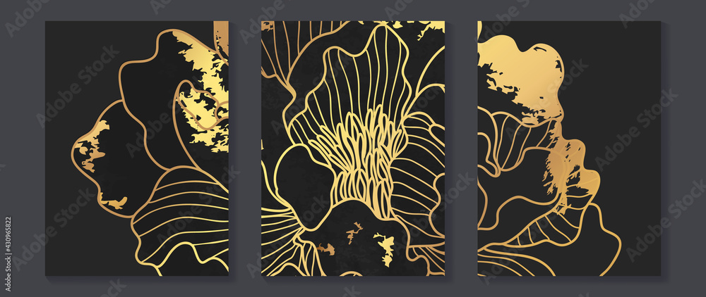 Abstract flower Math art background vector. Modern block color art ...