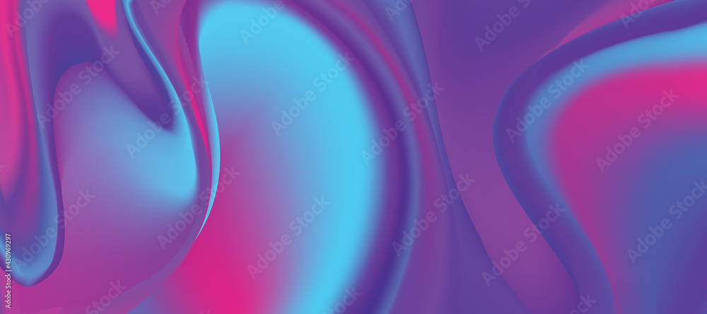 Abstract liquid background design, red and blue paint color flow ...