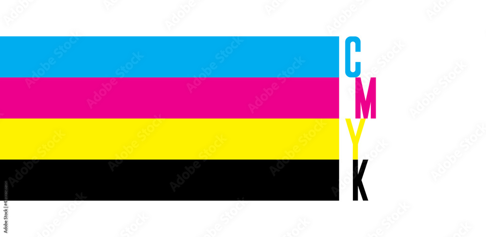 CMYK colors model vector illustration. CMYK colors concept. Provider of ...