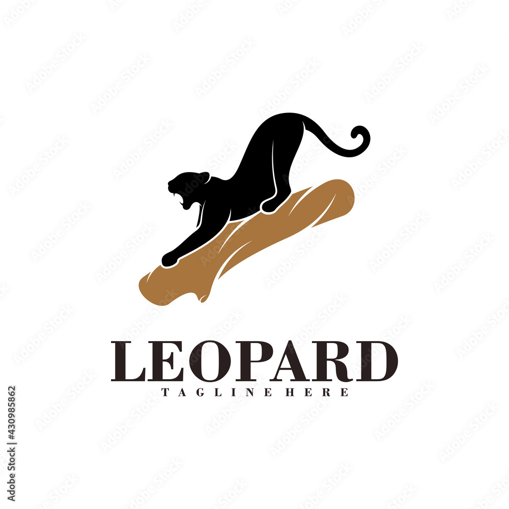 Leopard logo vector design template. Leopard logo concept design Stock ...