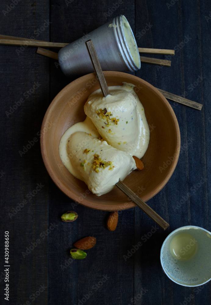 Delicious and authentic Kulfi - an Indian homemade ice cream served in ...