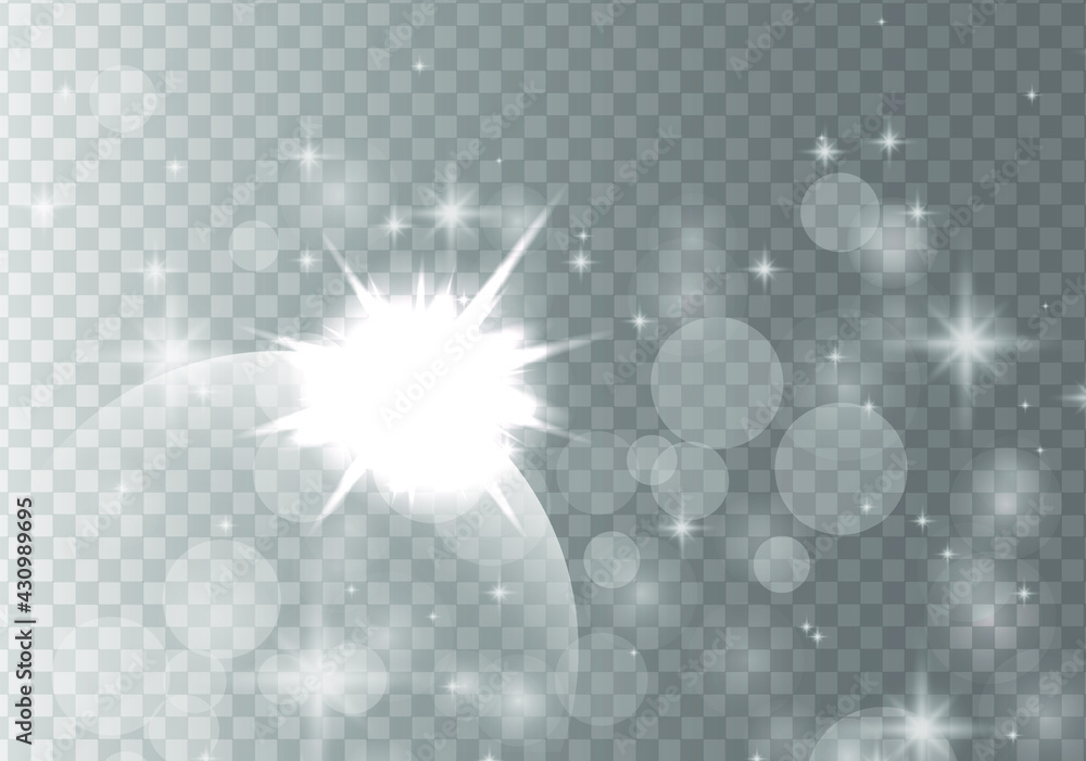 Glow light effect vector. Sparkle with glow light effect. Highlights ...