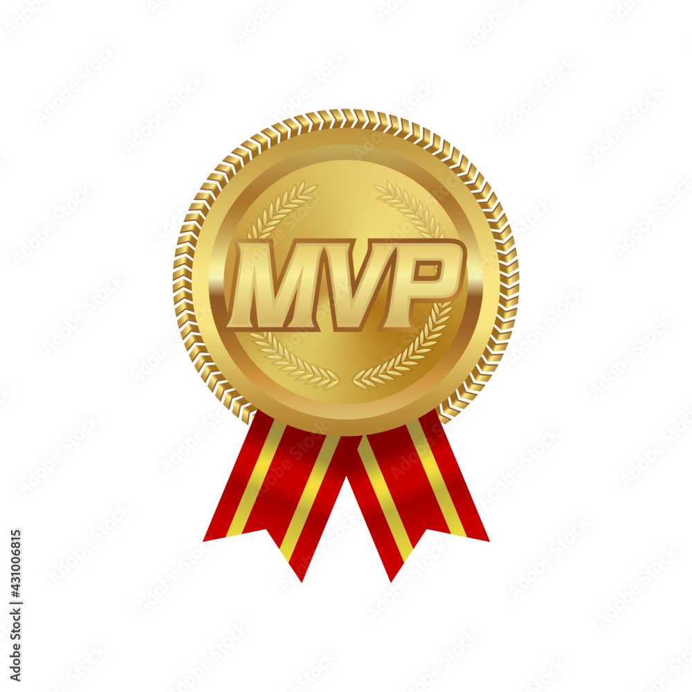 Mvp award golden badges with red ribbon Stock Vector | Adobe Stock Mvp award golden badges with red ribbon Stock Vector | Adobe Stock