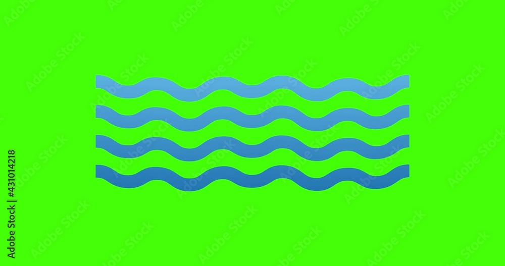 Wave animation. Animated wawes. Wave icon. No background. Green screen ...