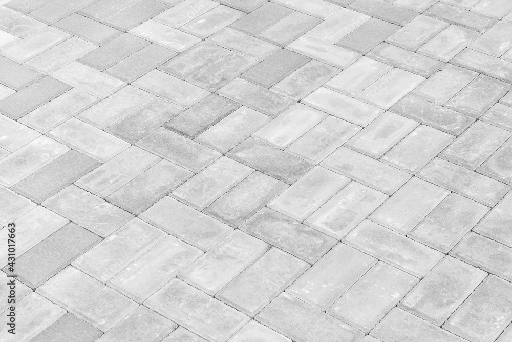 Gray paving slabs urban street road floor stone tile texture background ...