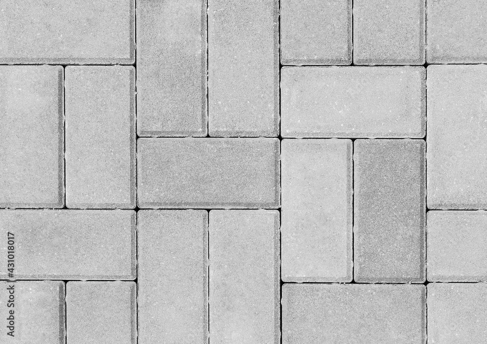 Gray paving slabs urban street road floor stone tile texture background ...