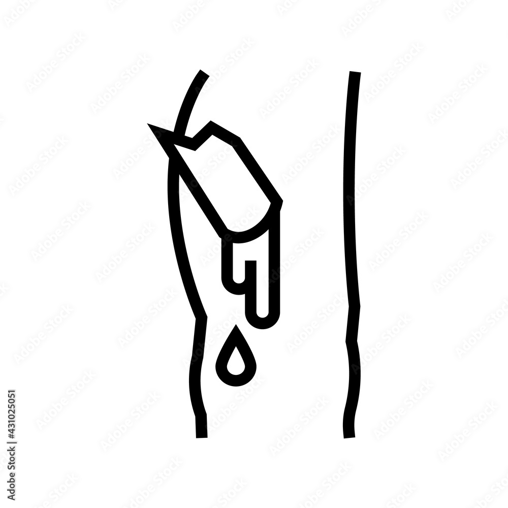 Vetor De Open Limb Fracture Disease Line Icon Vector Open Limb