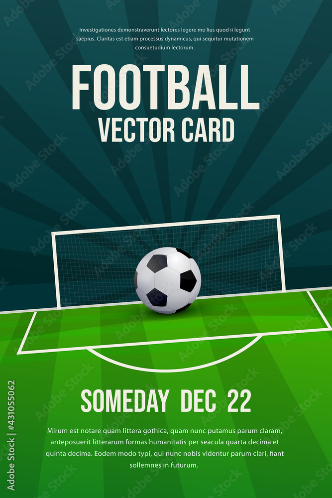 Football, soccer flyer, poster design Stock Vector | Adobe Stock