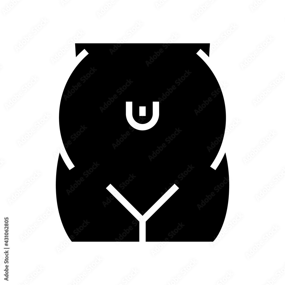 Umbilical Hernia Disease Glyph Icon Vector Umbilical Hernia Disease Sign Isolated Contour