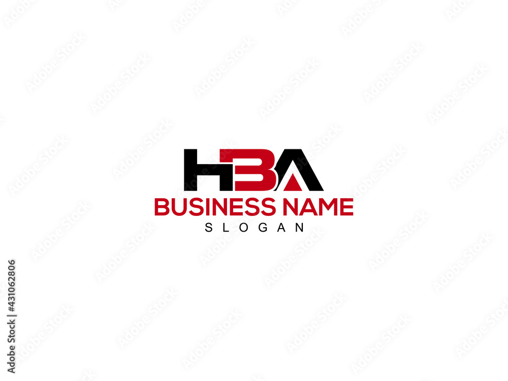 HBA Logo Letter Design For Business Stock Vector | Adobe Stock