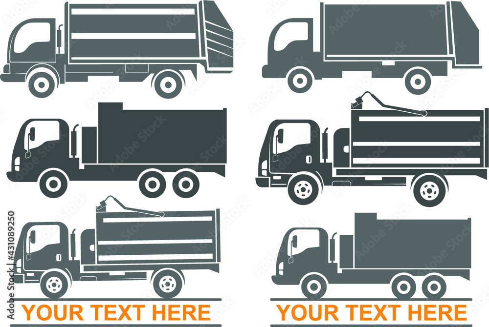 Vettoriale Stock Junk Truck Clipart, Junk Truck vector, Junk Truck icon ...