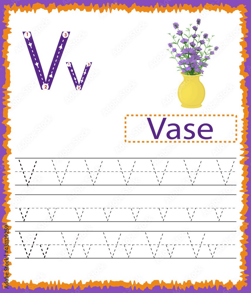 Vector illustration of exercises with cartoon vocabulary for kids ...