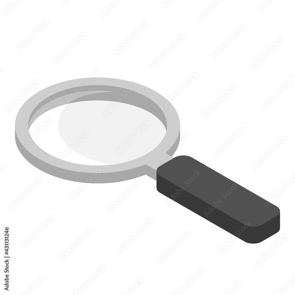 Cartoon vector illustration isolated object magnifier amplifying lens ...