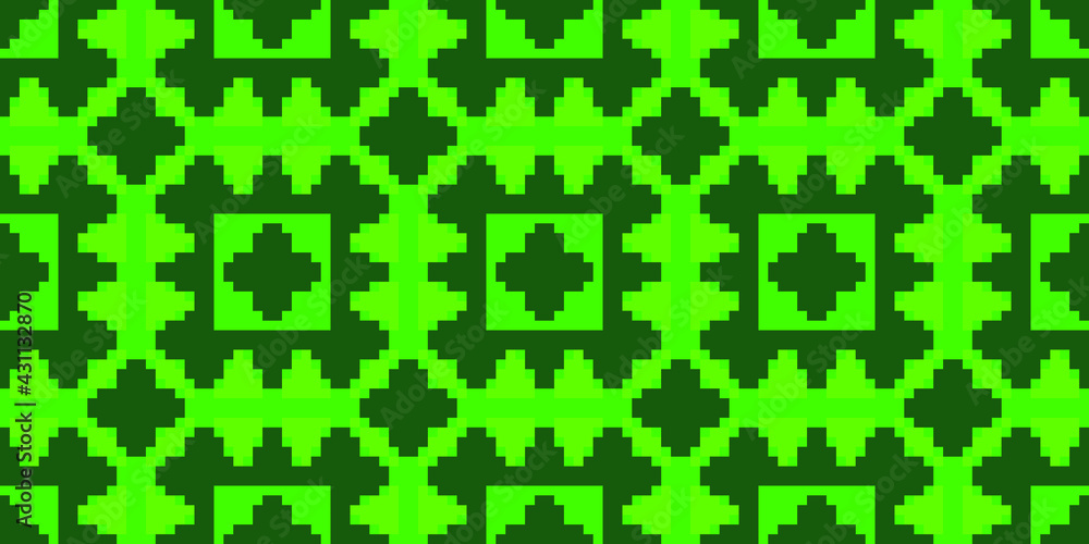 Pixel art 8 bit background Seamless Pattern. Vector illustration Stock ...