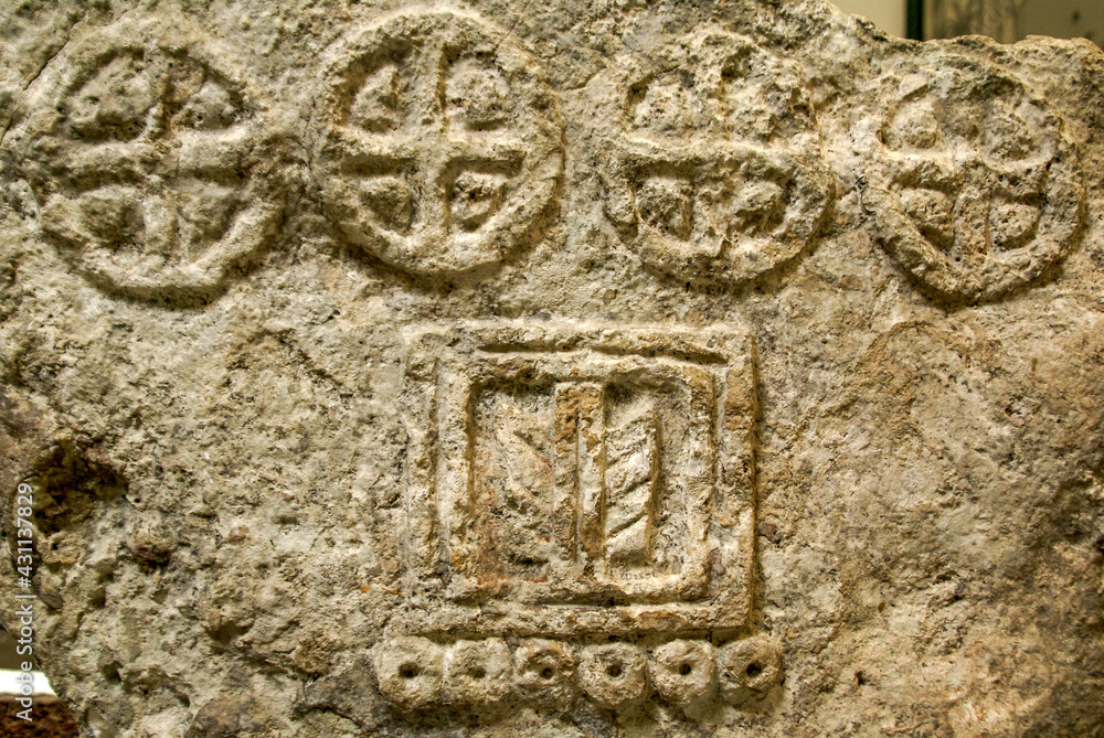 Estela Azteca. Museo de Xochicalco. Estado de Morelos.Mexico. Stock ...