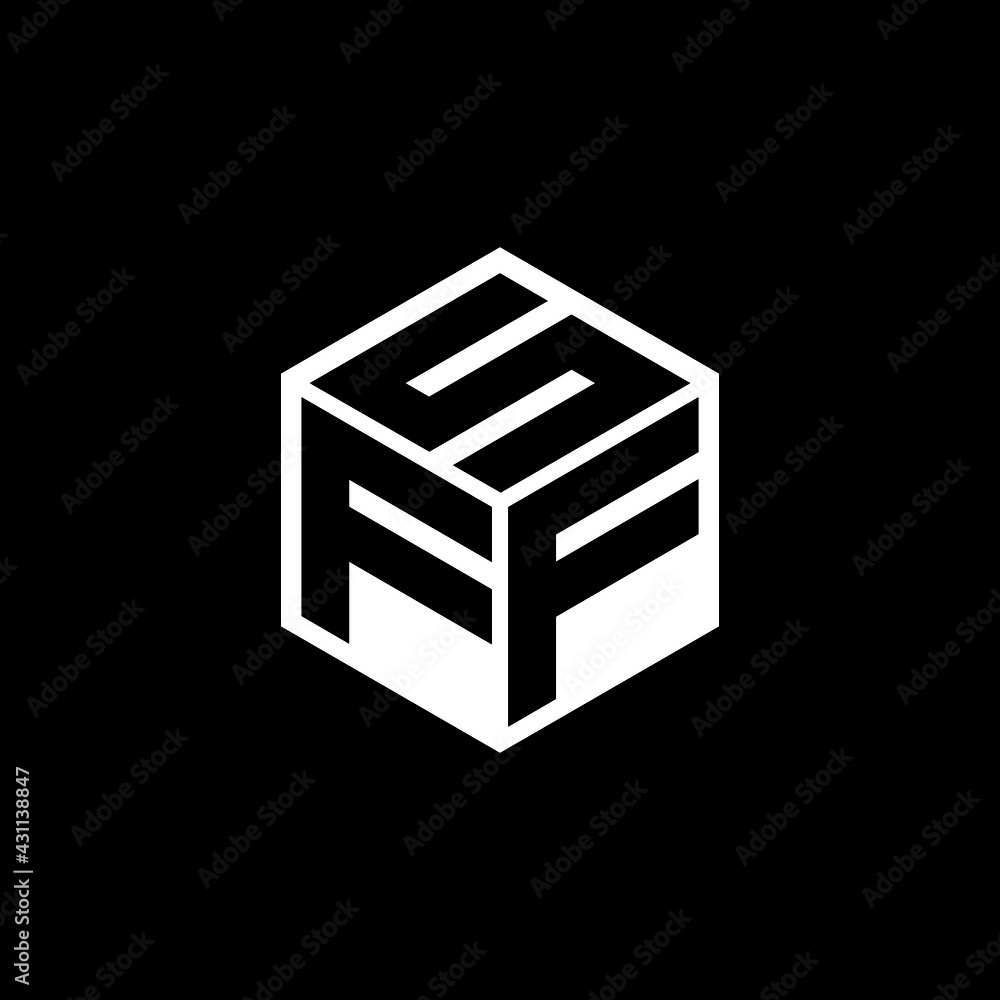 FFS letter logo design with black background in illustrator, vector ...