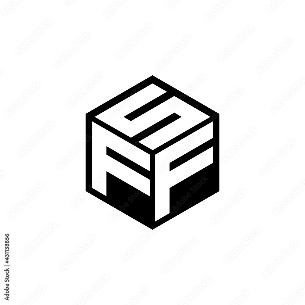 FFS letter logo design with white background in illustrator, vector ...