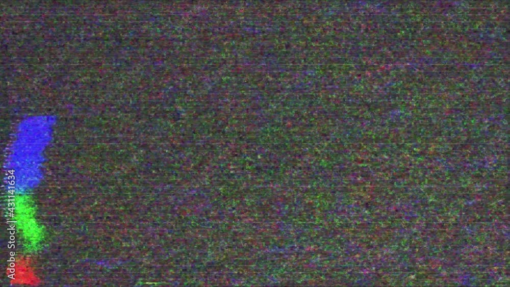 Loopable Old analog CRT TV screen shows soviet UEIT screen test pattern ...