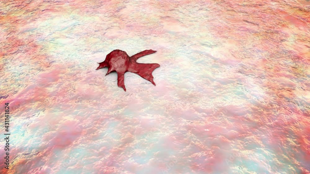 Cancer growth, 3D animation showing tumor growth and spread into ...