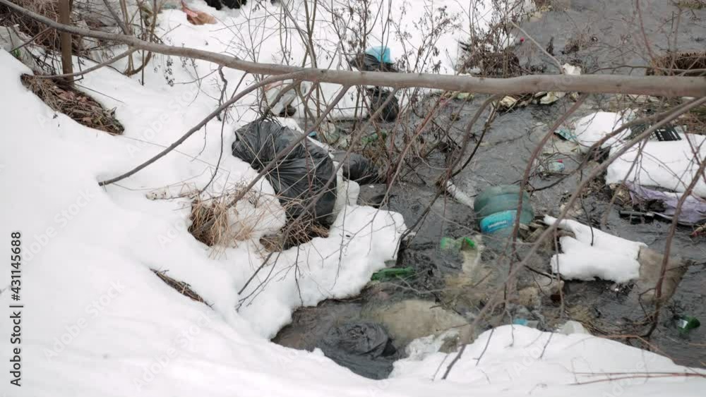 Ecological and environmental disaster. Ecology issue. Garbage ...