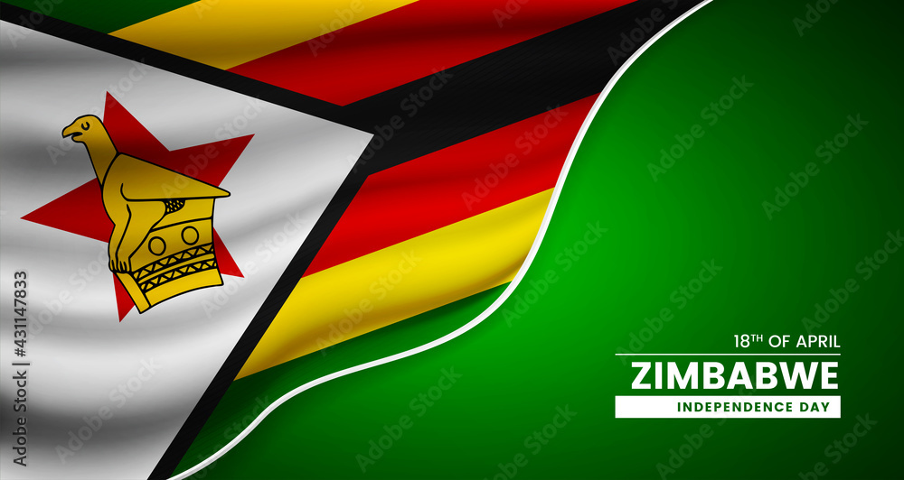 Abstract independence day of Zimbabwe background with elegant fabric ...