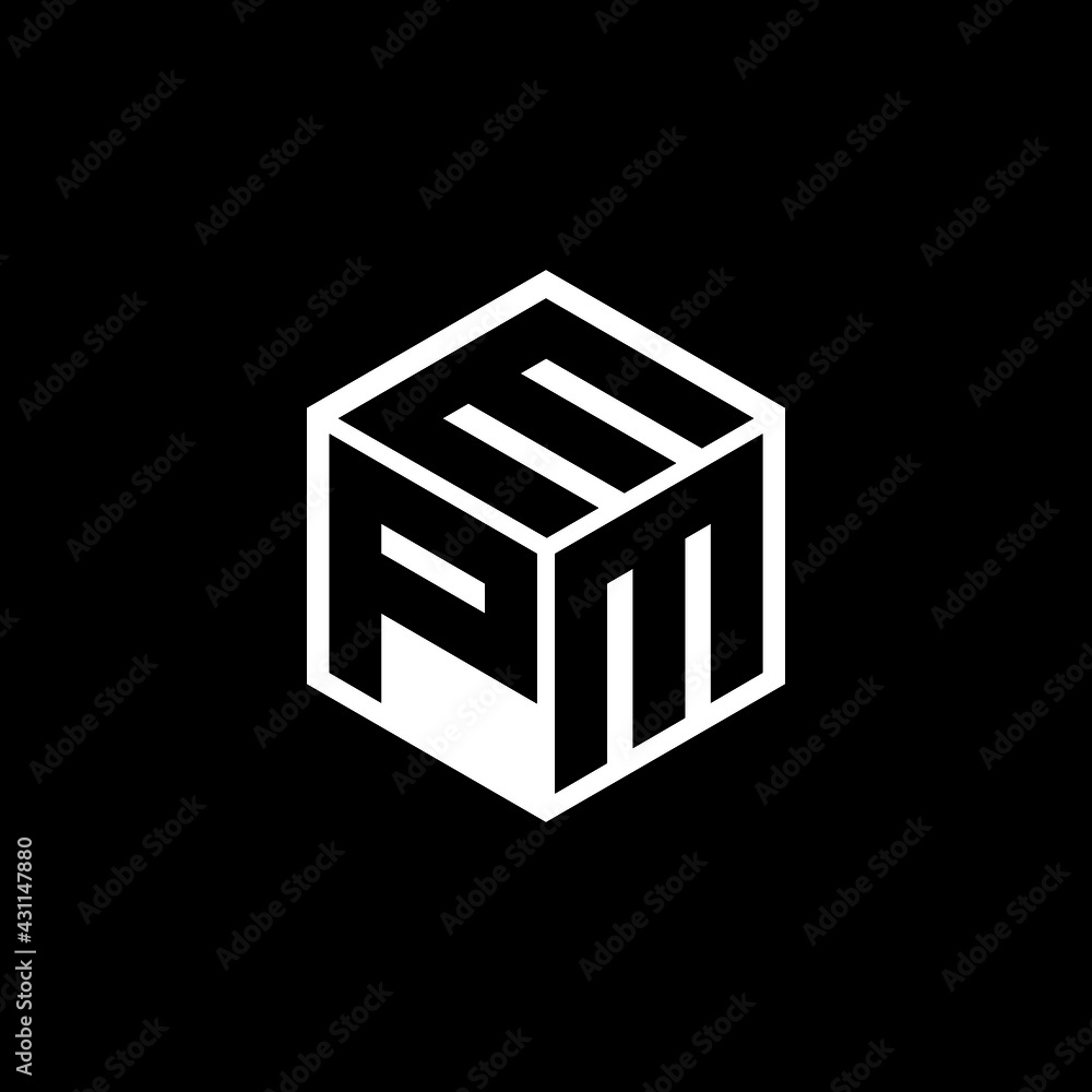 PMM letter logo design with black background in illustrator, vector ...