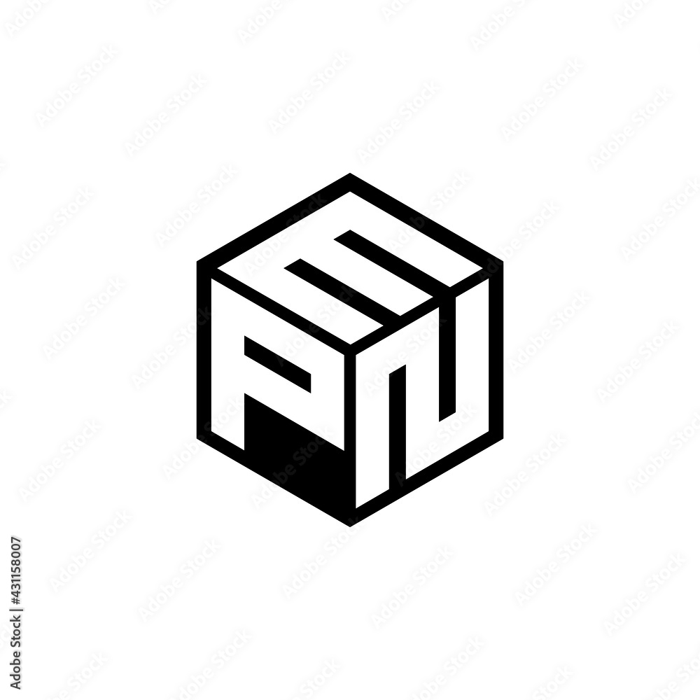 PNM letter logo design with white background in illustrator, vector ...
