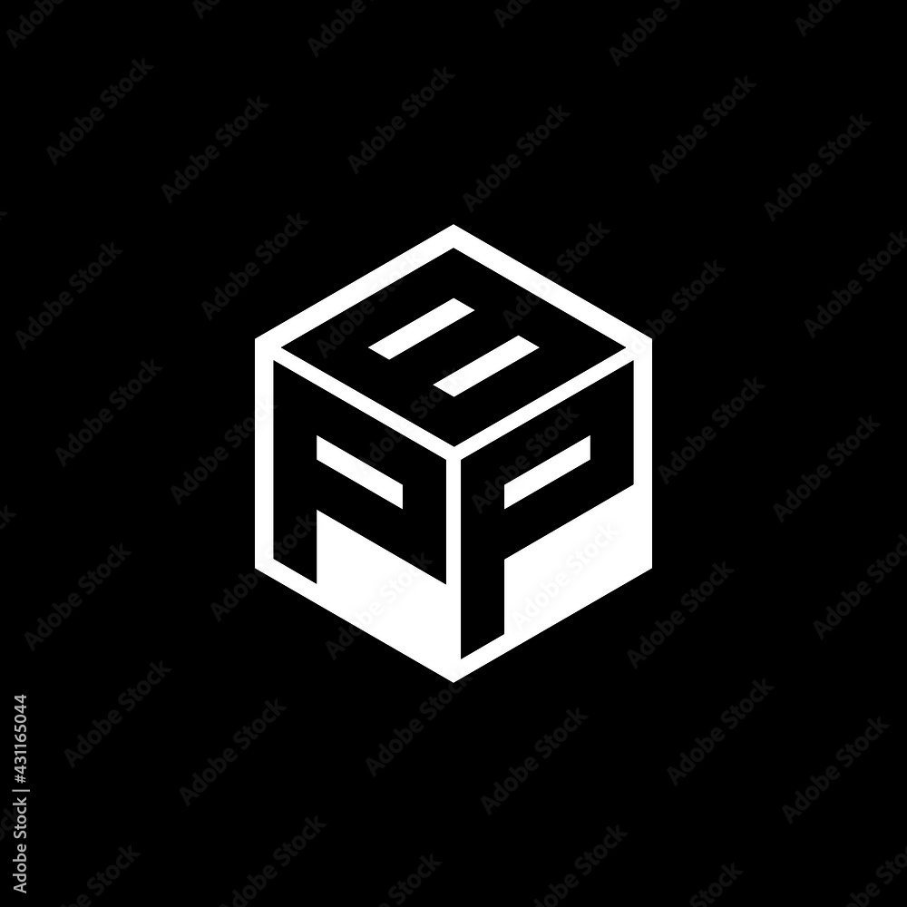 PP letter logo design with black background in illustrator, vector logo ...